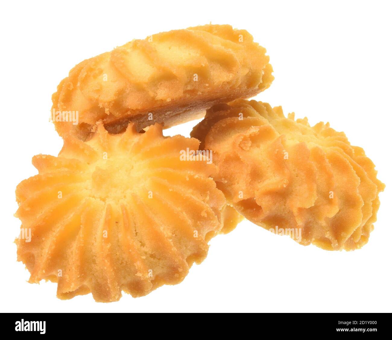 Homemade shortbread cookies isolated on white background Stock Photo ...