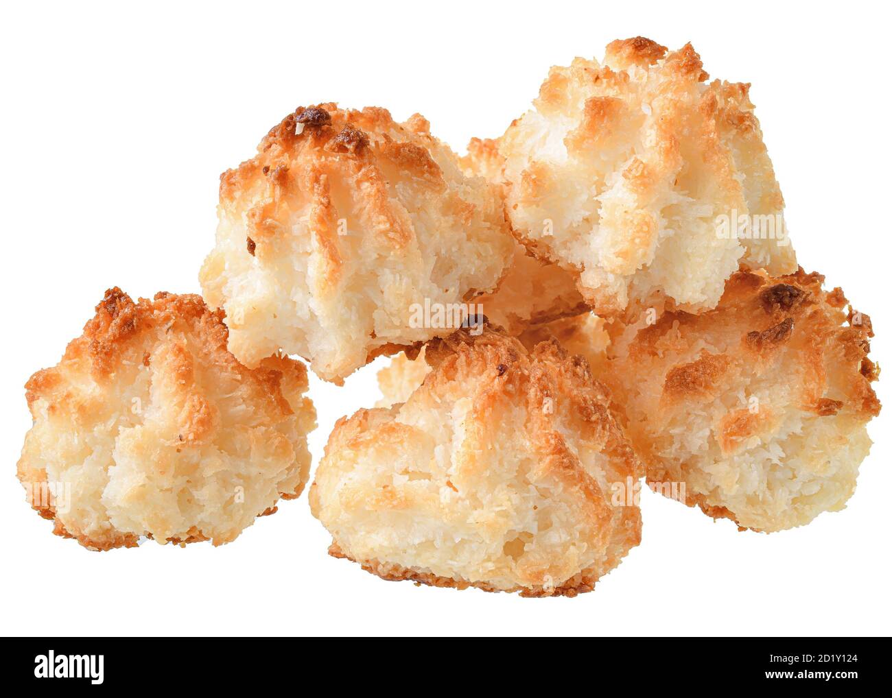 Sweet coconut biscuit isolated on a white background Stock Photo - Alamy