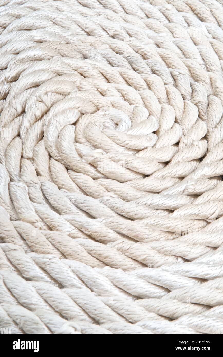 Background of twisted white ropes Stock Photo - Alamy