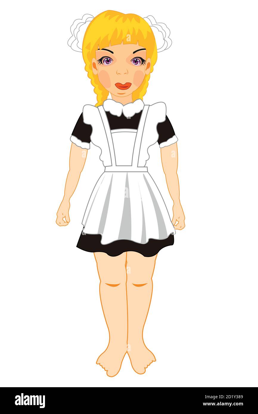 Beautiful girl in school Cut Out Stock Images & Pictures - Alamy