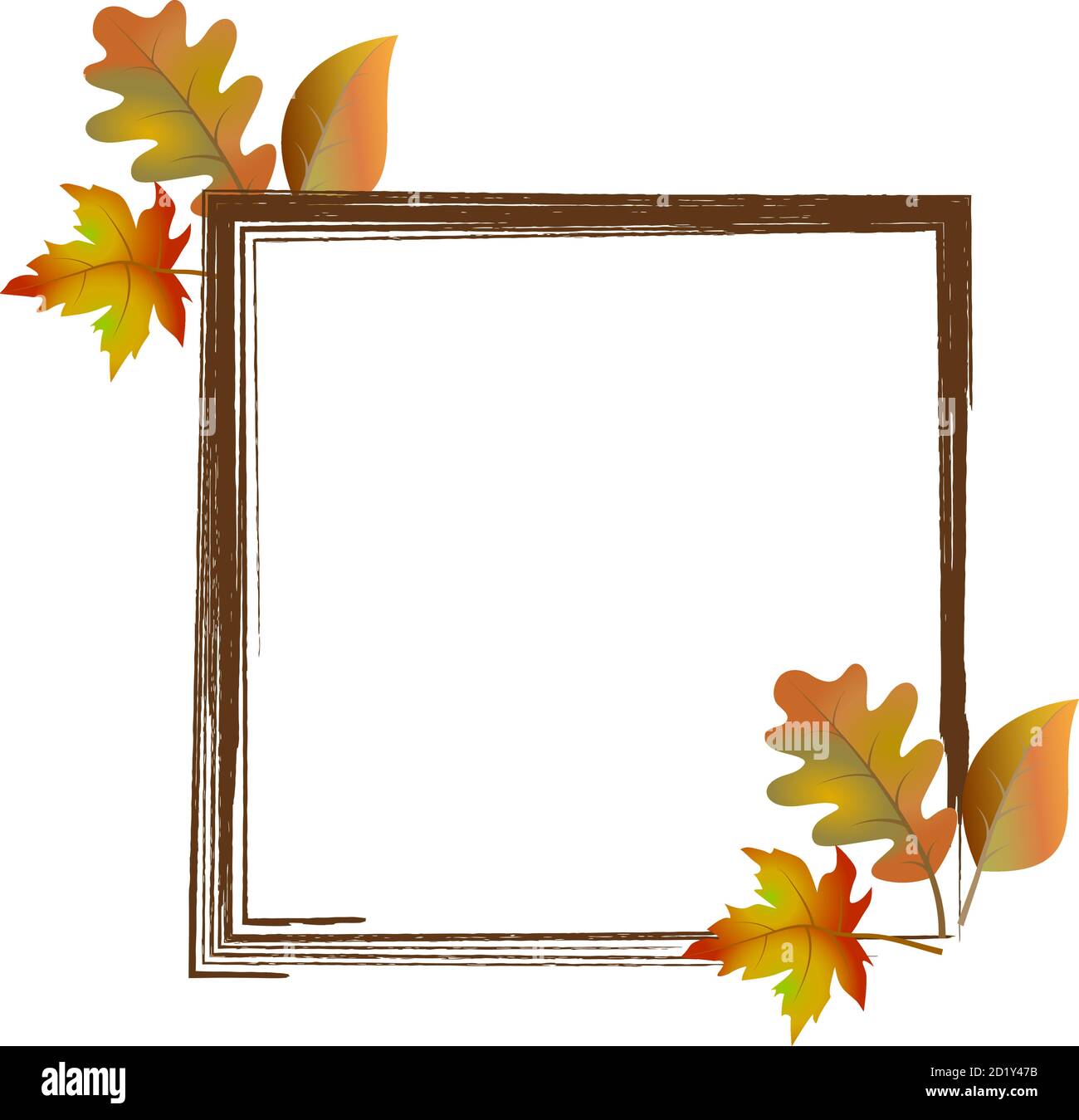 Colored fall autumn oak leaves Cut Out Stock Images & Pictures - Alamy