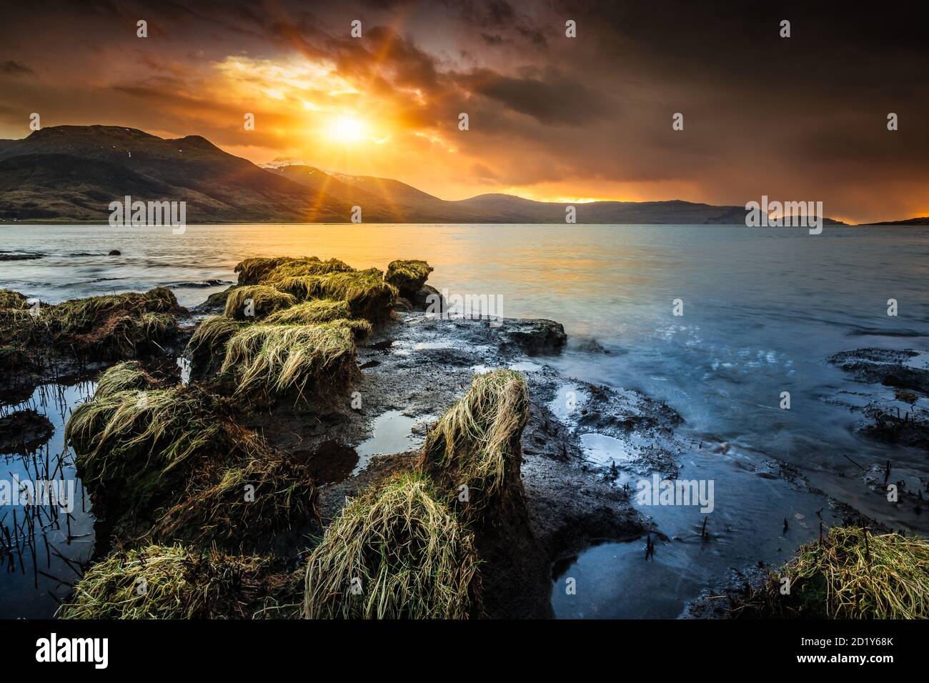 Landscape Photograph with Dramatic Sky taken on the Isle of Mull Stock ...