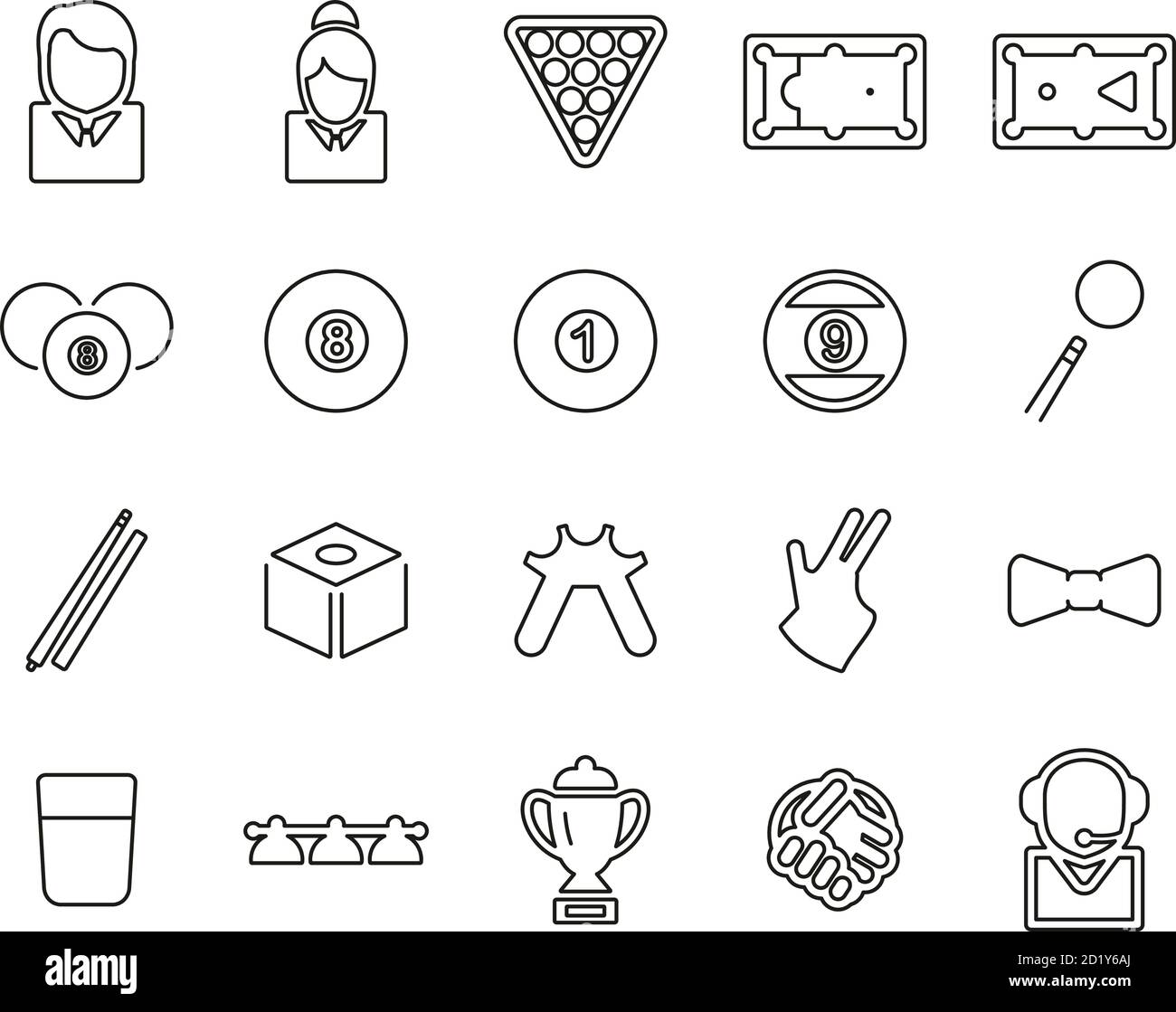 Female billiards player Stock Vector Images - Alamy