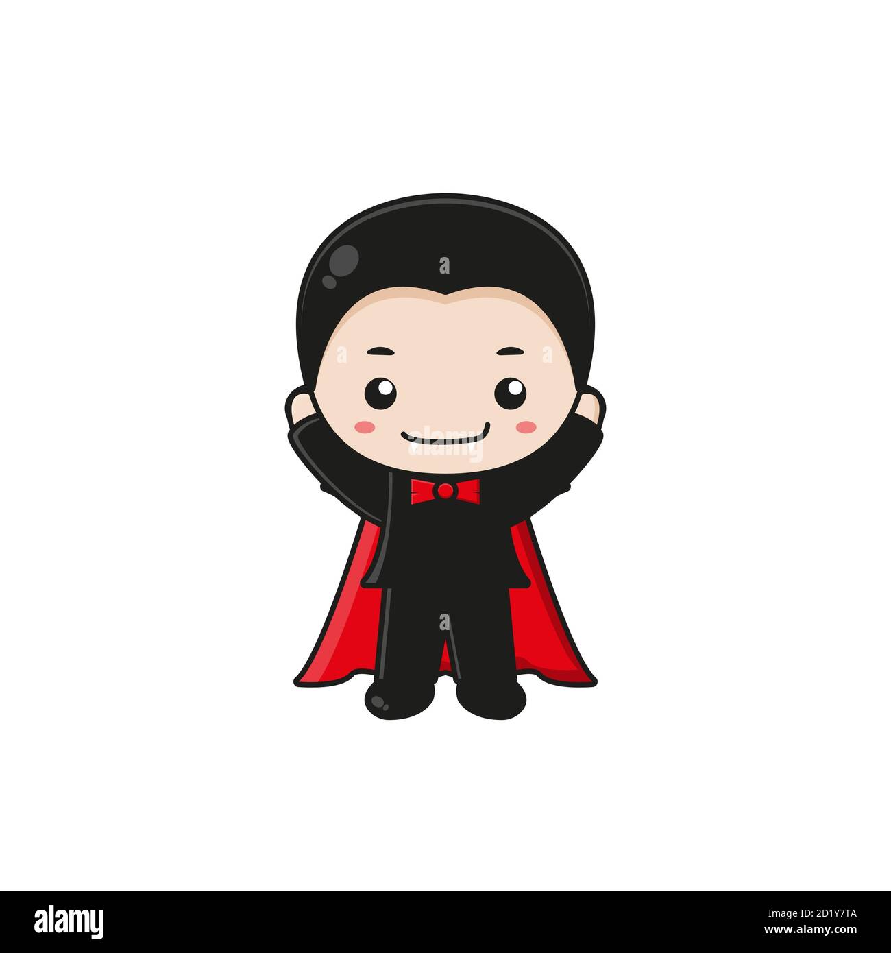 Cute vampire mascot character illustration. Design isolated on white ...