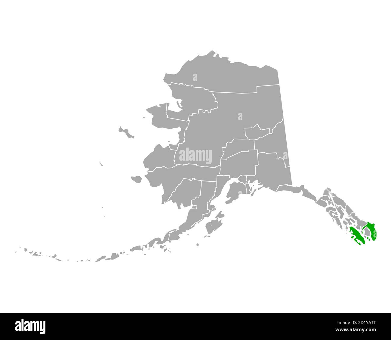 Map of Prince of Wales-Hyder in Alaska Stock Photo - Alamy