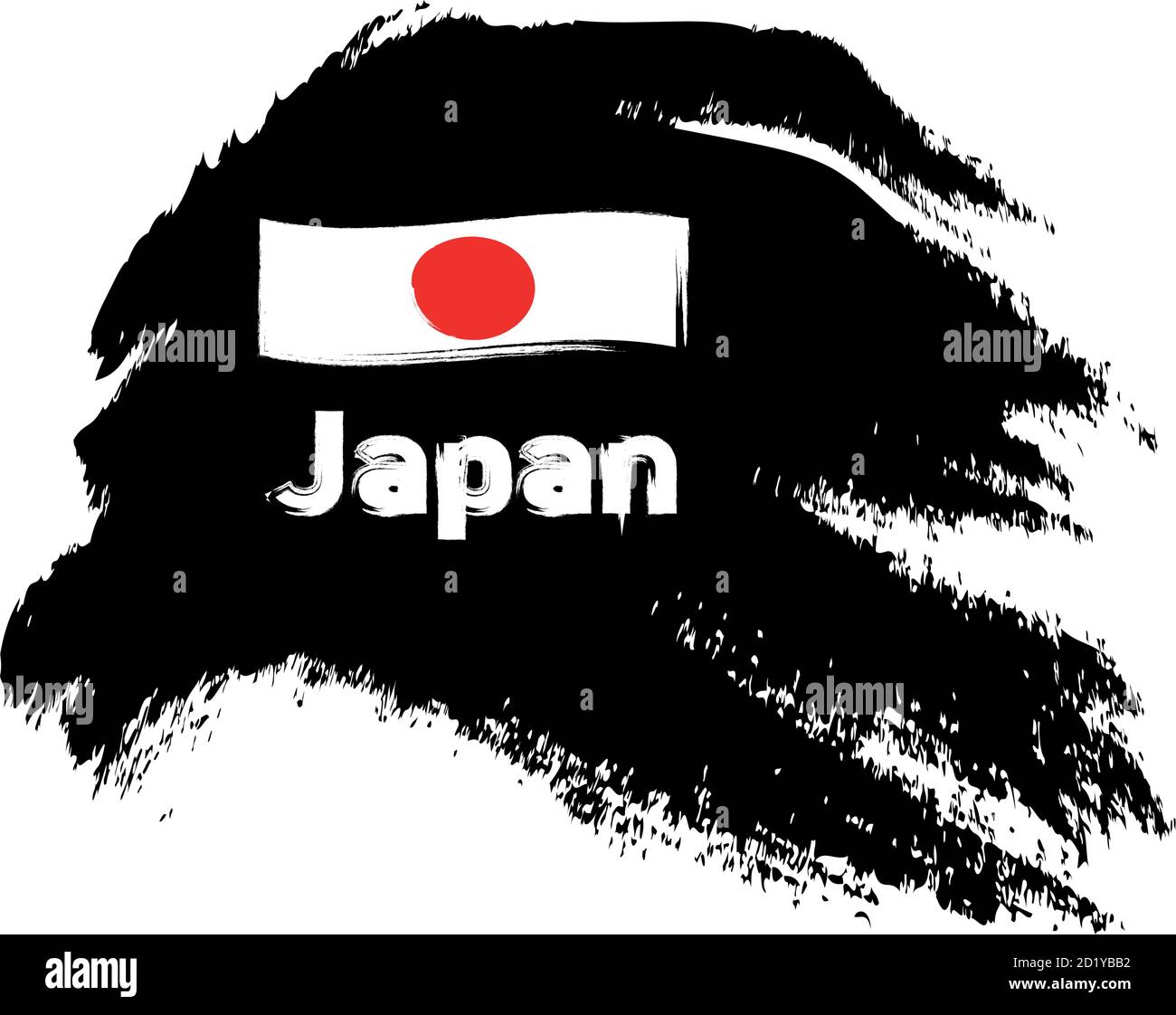 Black emblem with Japan flag, vektor illustration Stock Vector Image ...