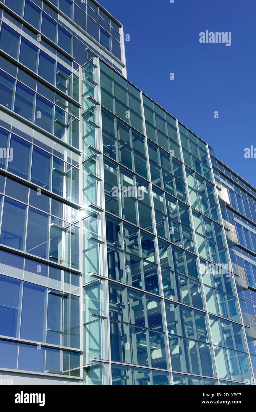 Modern Glass Office Building Skyscraper Exterior Close Up Geometric ...