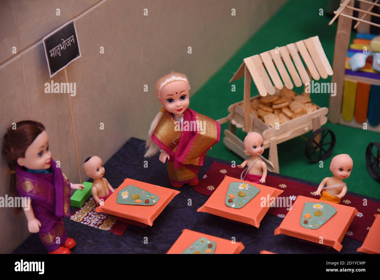 Thread ceremony or Upanayana ritual with priest and young boy. Thread ...