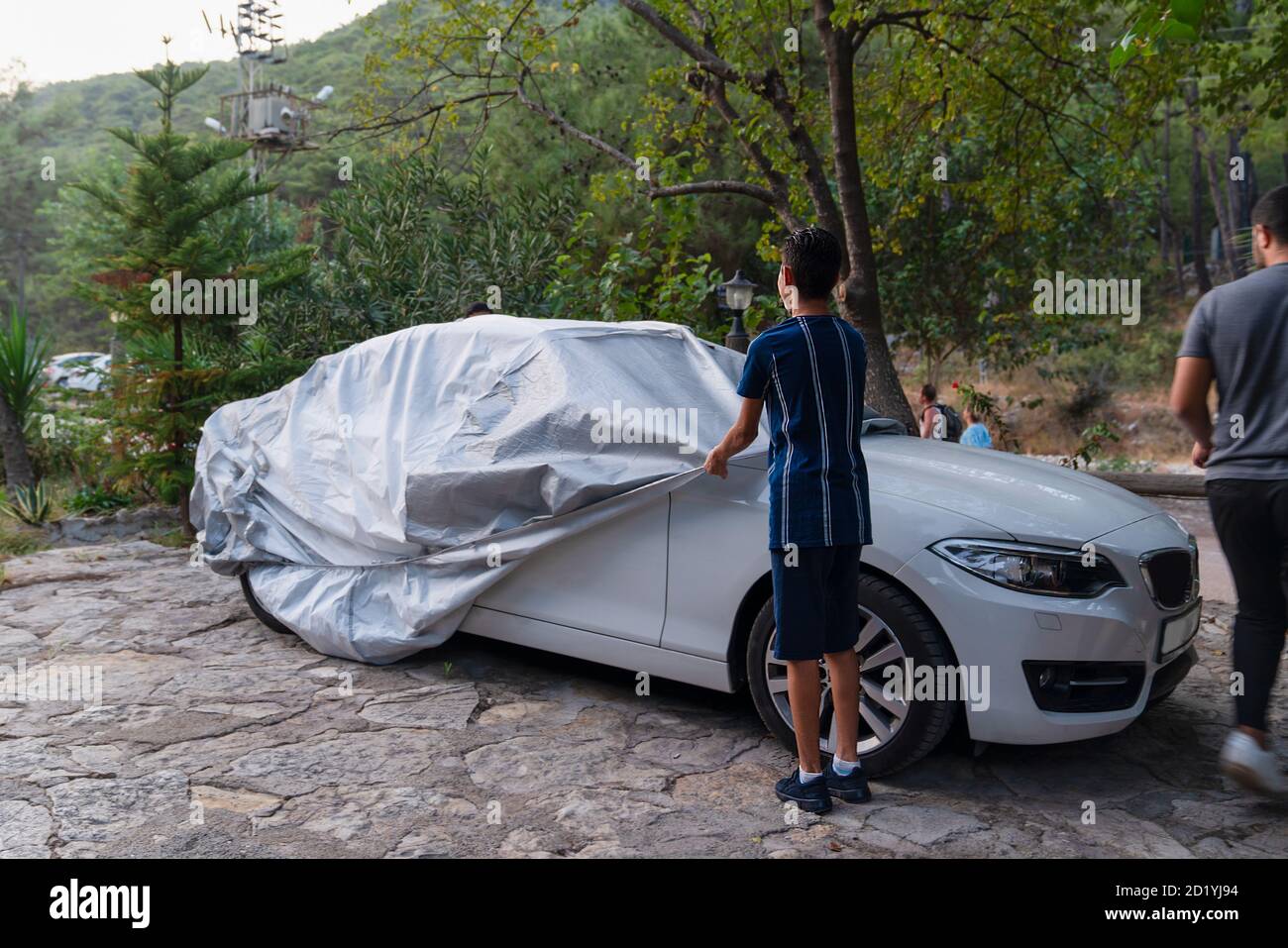 Car cover sheet hi-res stock photography and images - Alamy