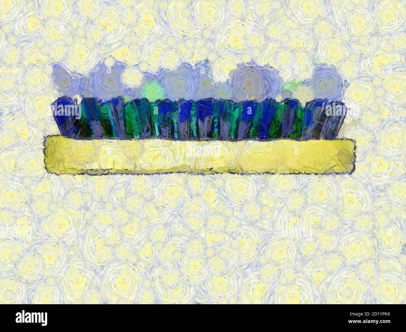 Cleaning brush Illustrations creates an impressionist style of painting ...