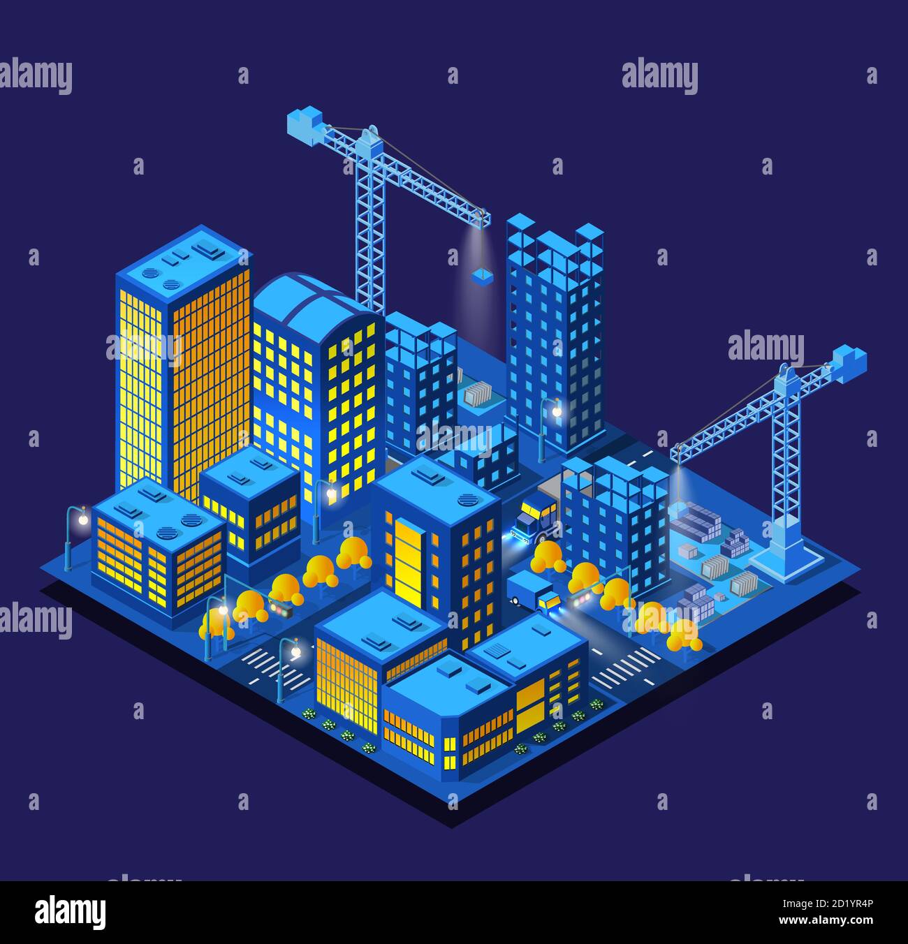 Crane vector map hi-res stock photography and images - Alamy