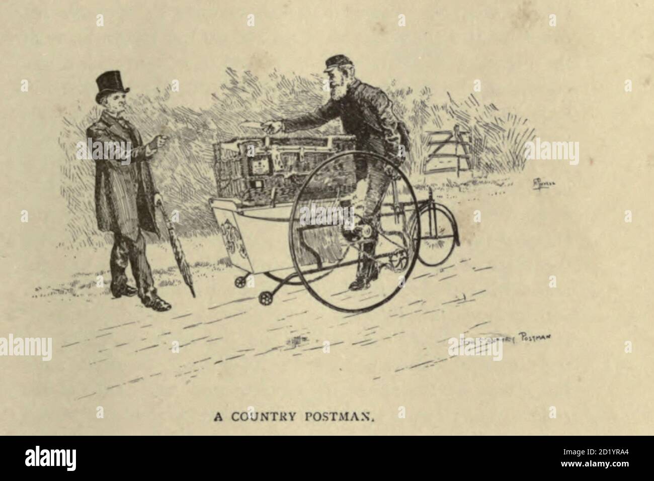 Postman bicycle vintage hi-res stock photography and images - Alamy