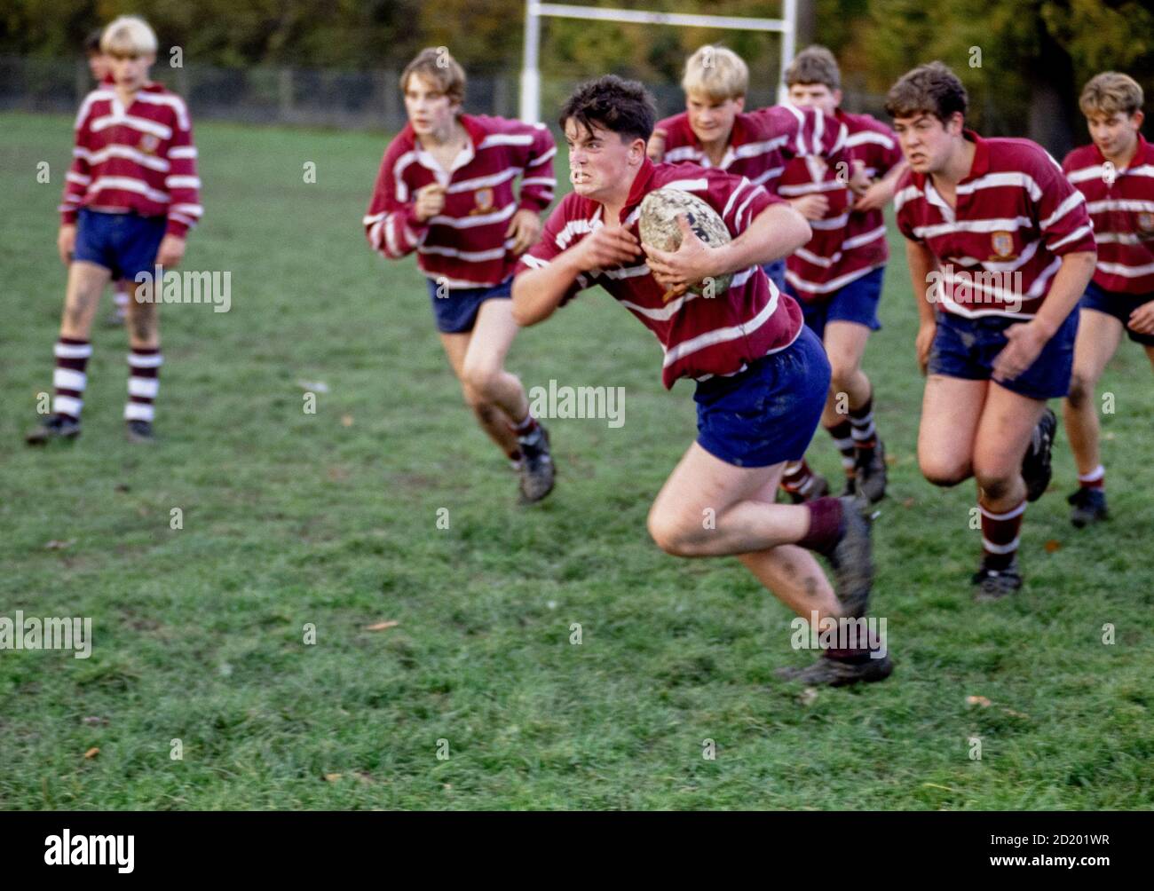 School rugby team from Langley Park Boys’ School in Beckenham, Kent ...