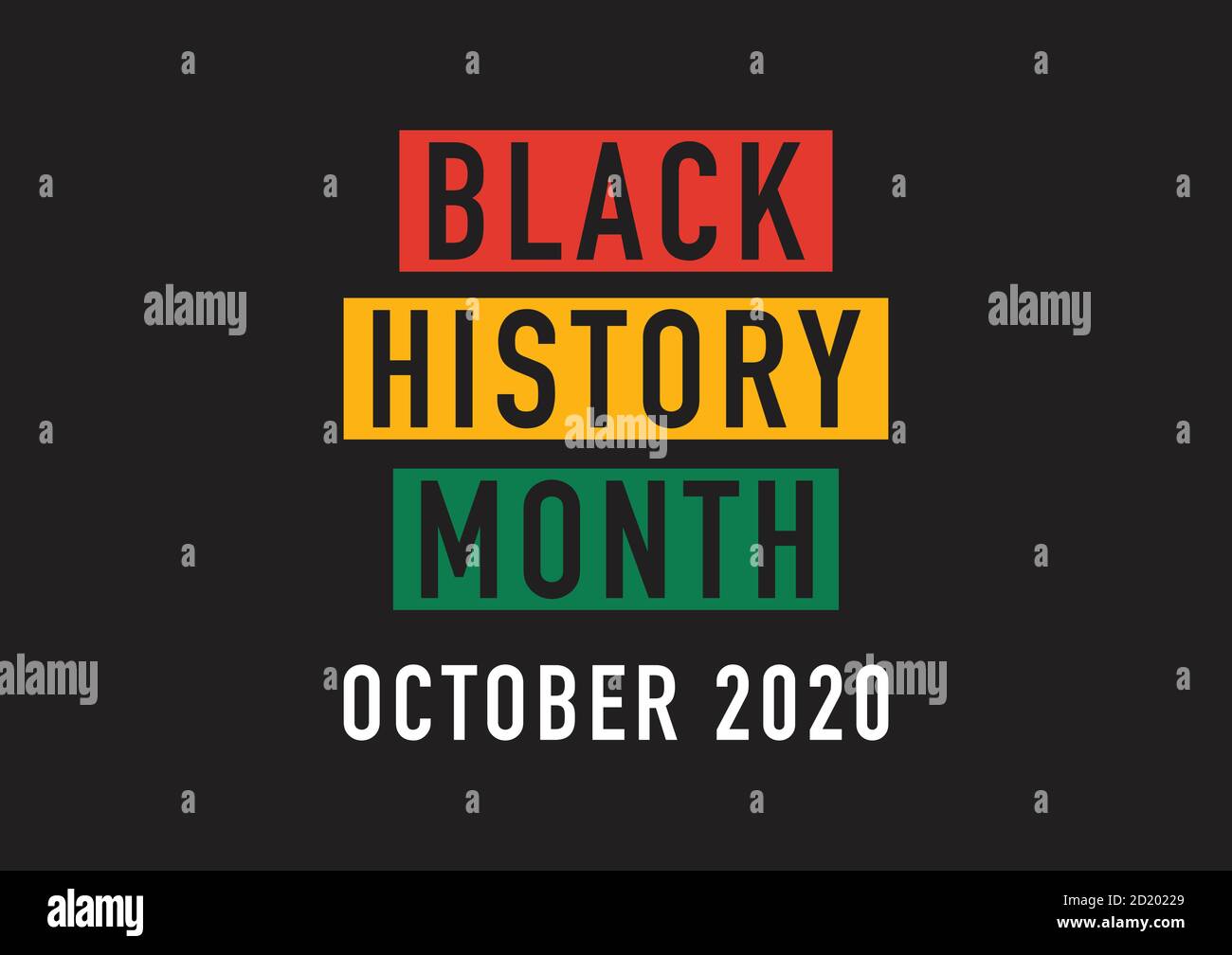 Black History Month October 2020 vector Stock Vector Image & Art - Alamy