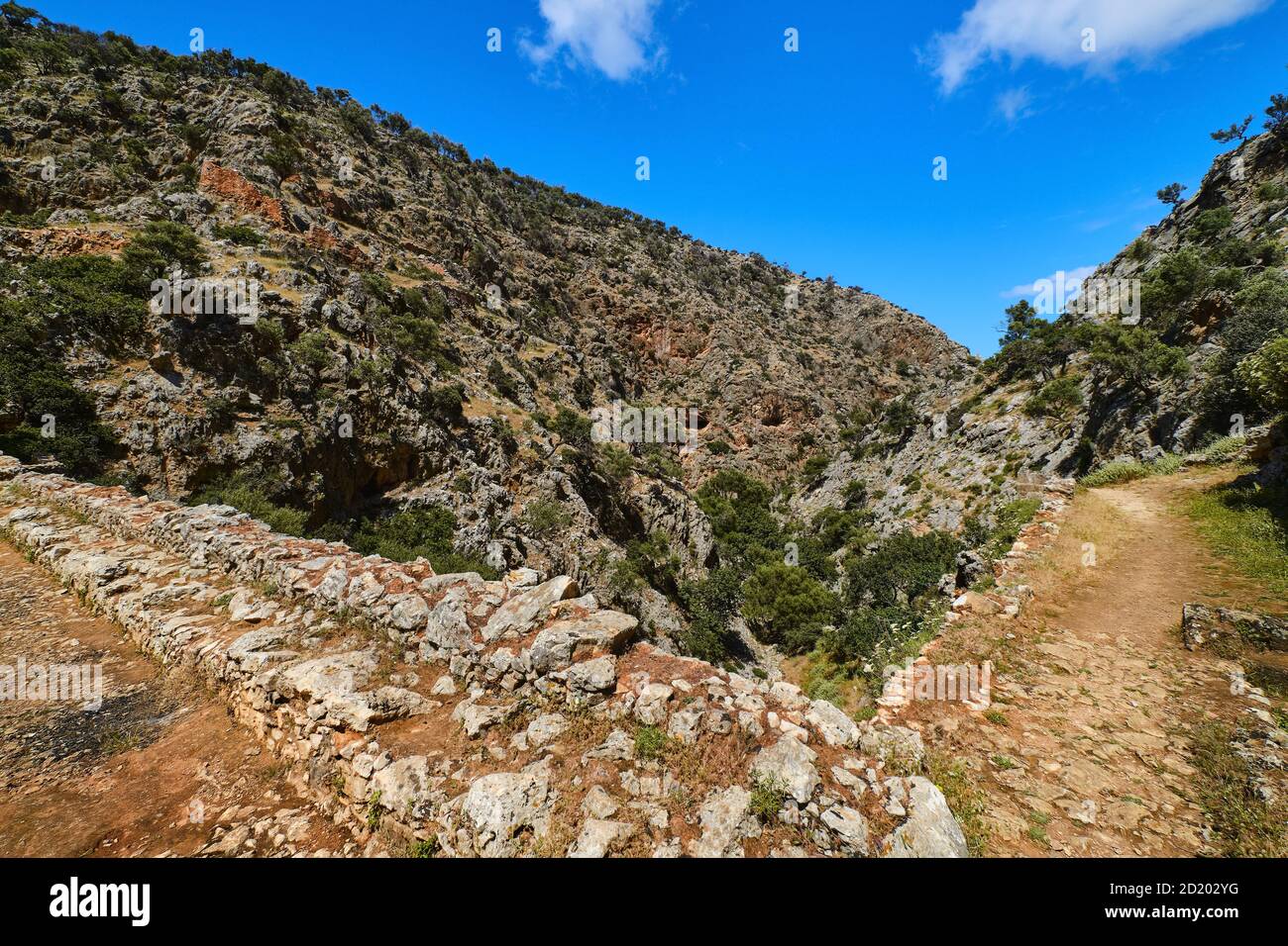 Dynamic composition of typical Greek landscape, hills, fresh spring ...