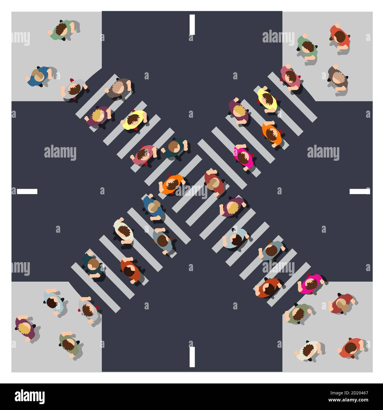 Aerial view town street Stock Vector Images - Alamy