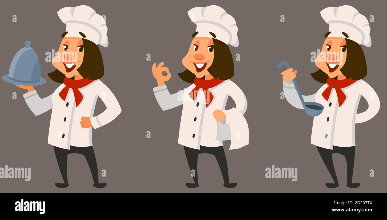 Female cartoon chef hi-res stock photography and images - Alamy