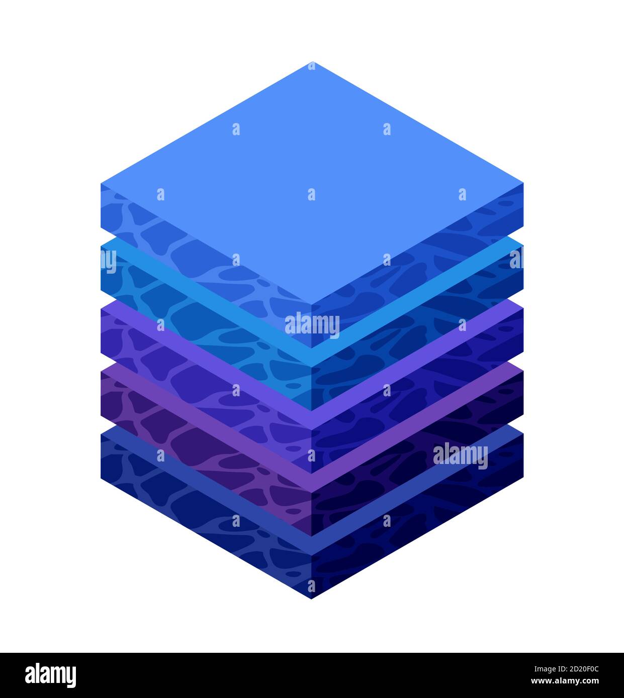 Geological and underground layers of soil under the isometric Stock ...
