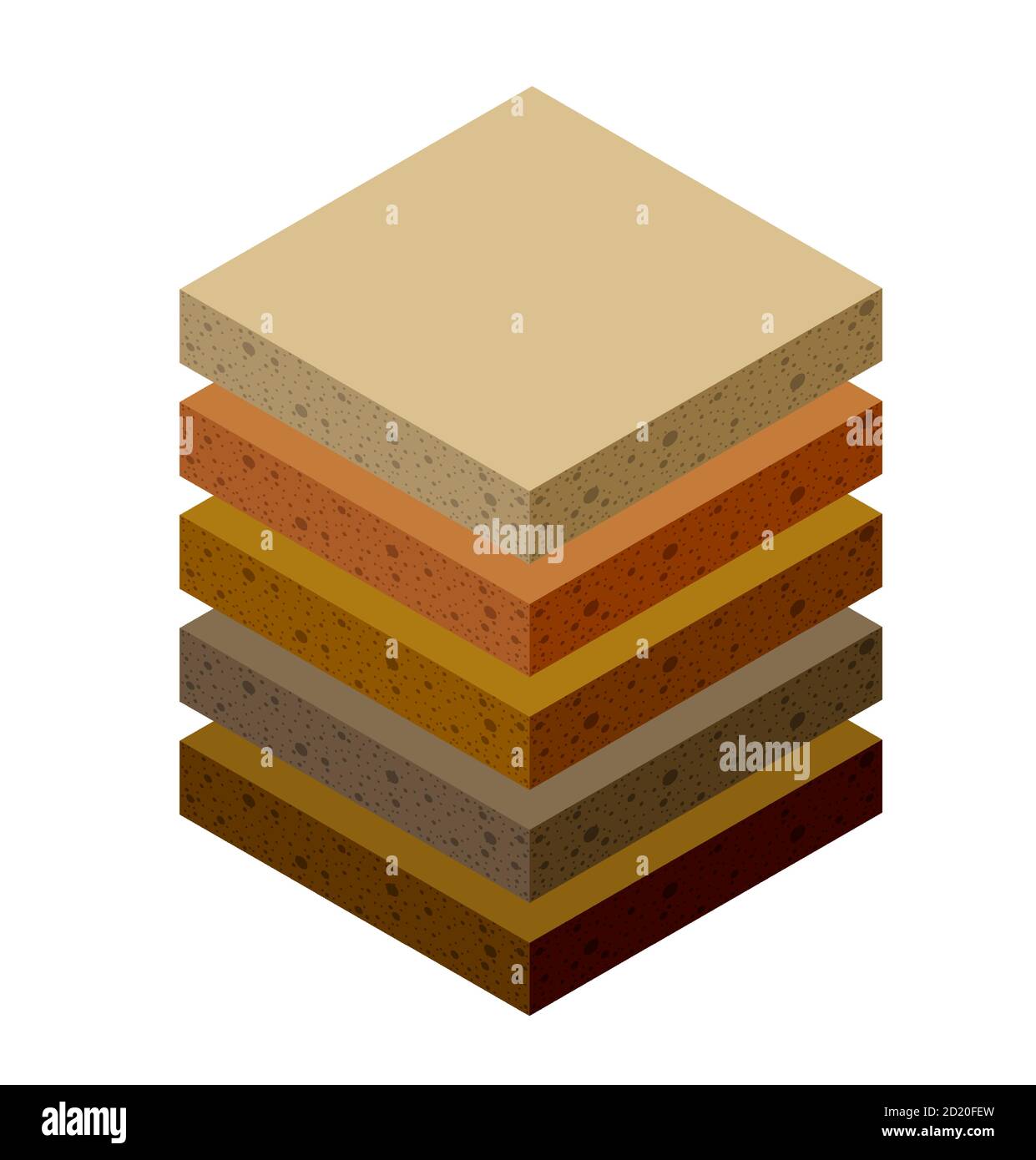 Geological and underground layers of soil under the isometric Stock ...