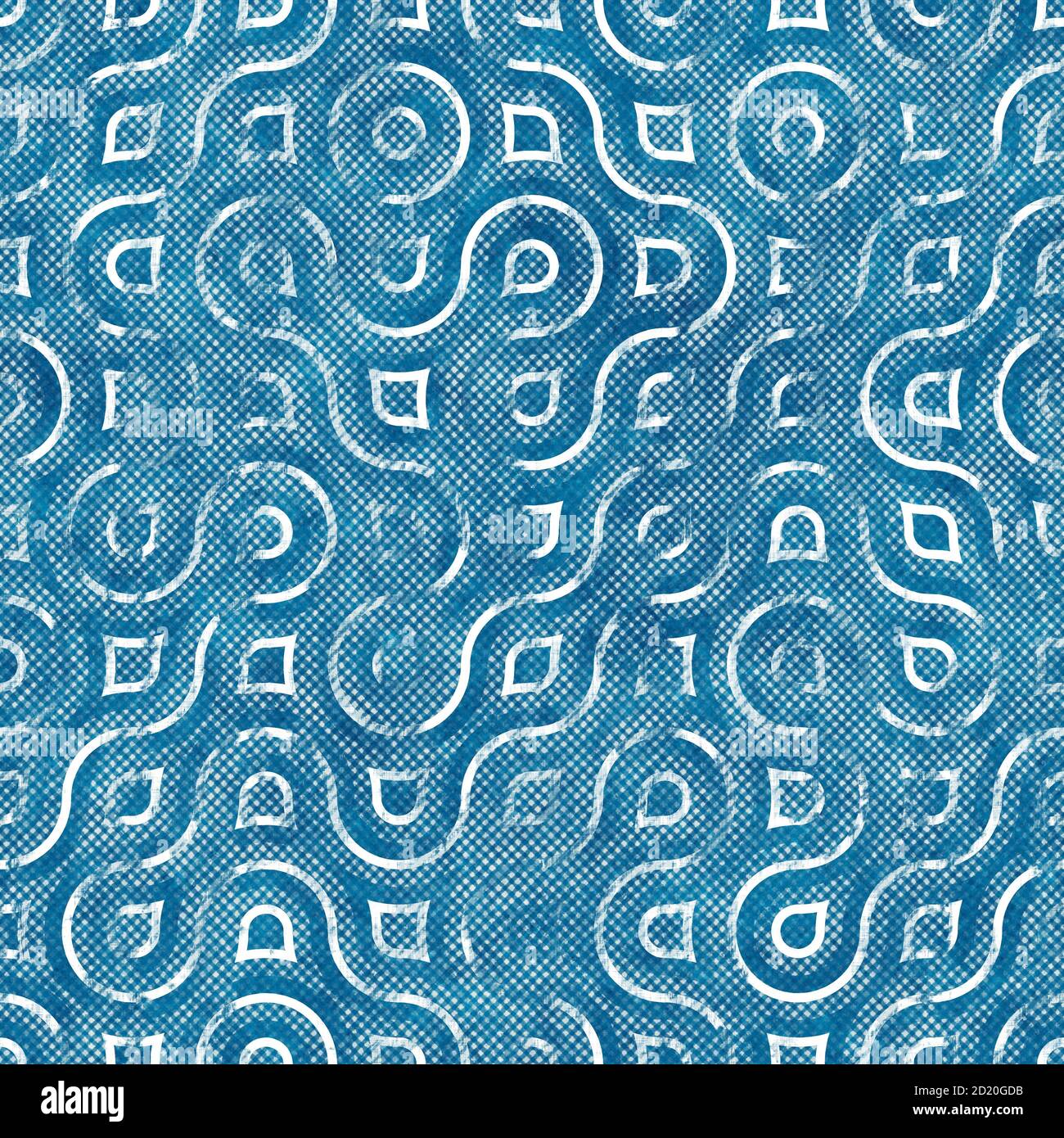 Seamless blue ink pen crosshatch blueprint pattern Stock Photo - Alamy