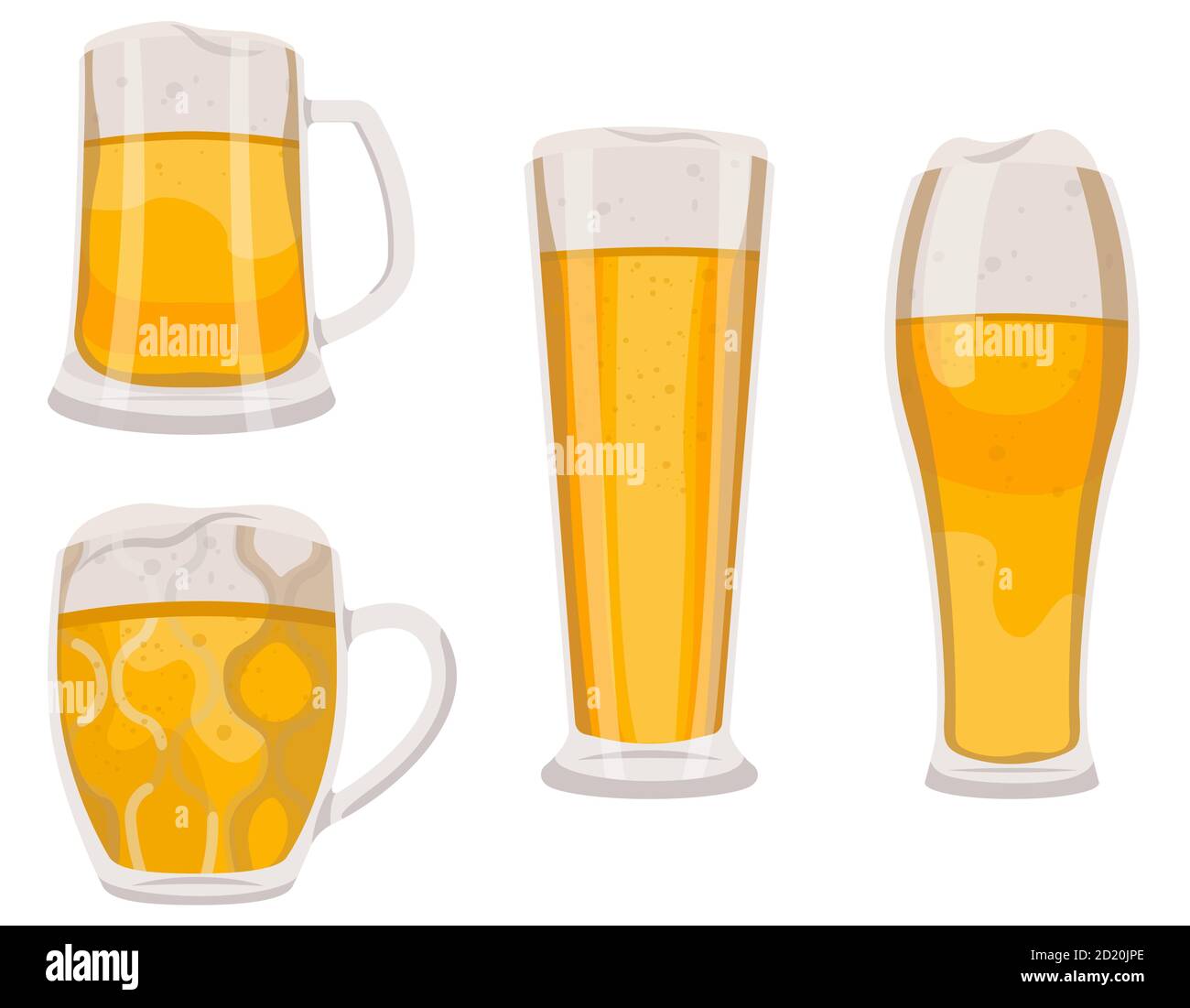 Set beer glasses in Stock Vector Images - Alamy