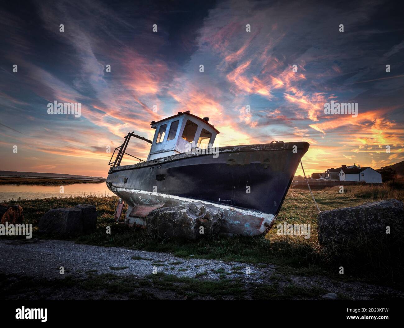 The old fishing boat Stock Photo - Alamy