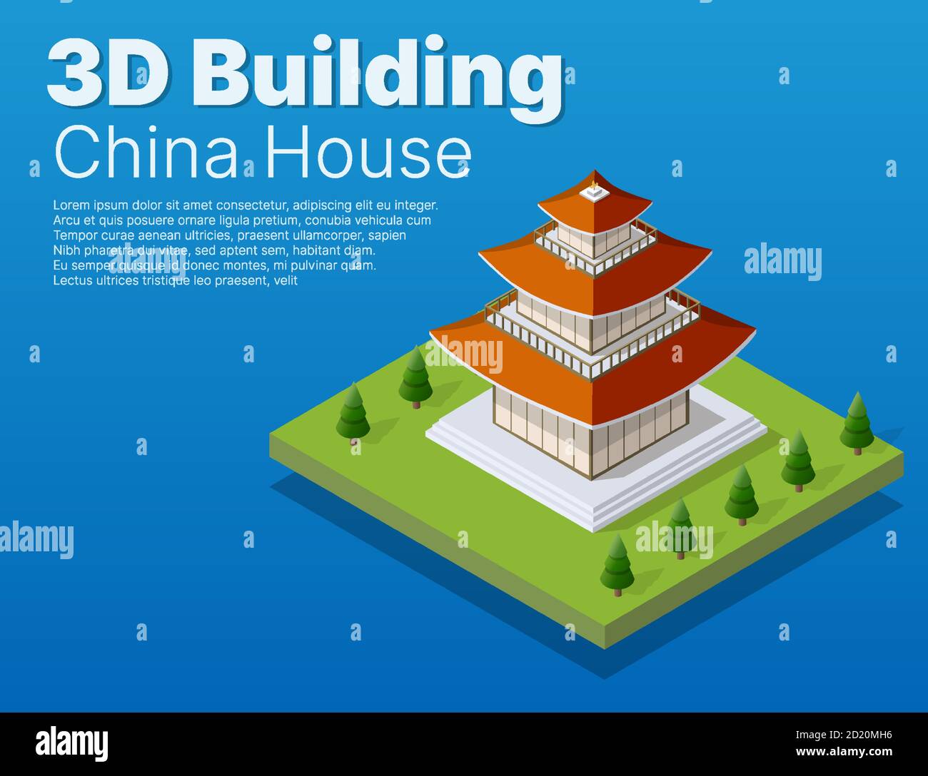 Chinese building house buddhist art of the temple Stock Vector Image ...