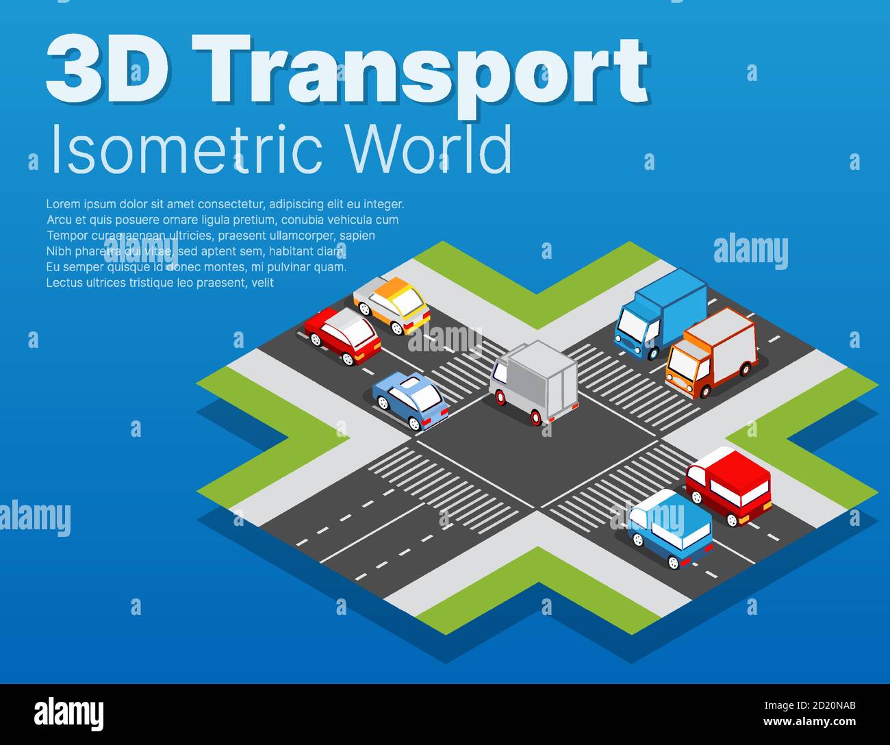 Isometric city map environmental infographic set, with transport Stock ...
