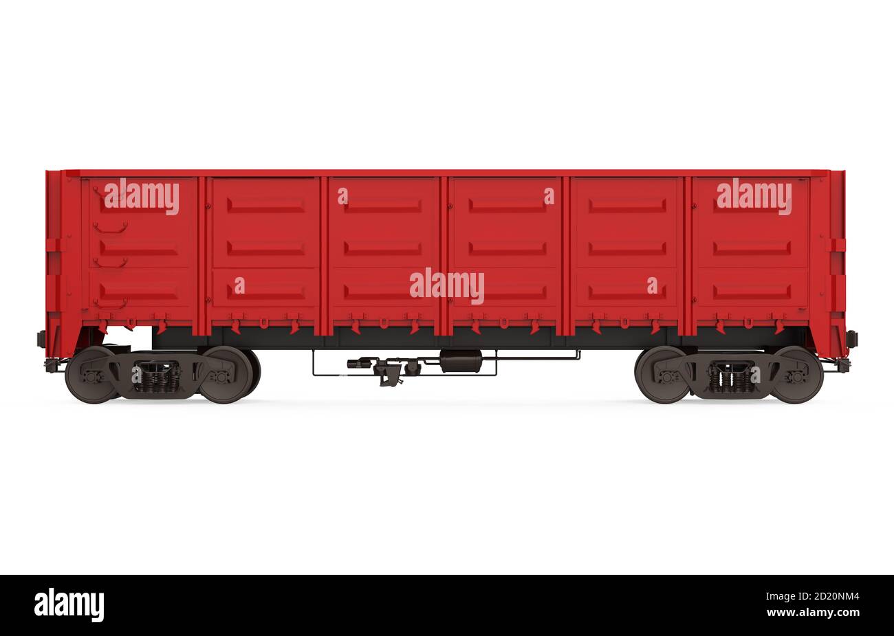 Red Boxcar Isolated Stock Photo - Alamy