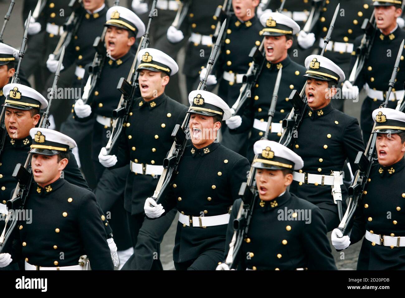 Military parade in lima hi-res stock photography and images - Alamy