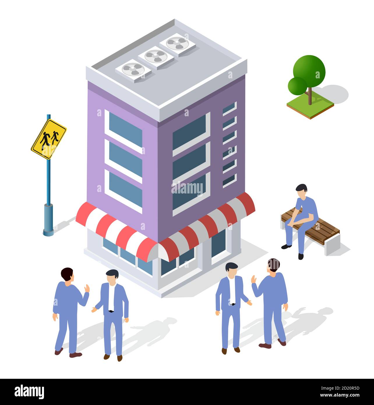 Man walking top building Stock Vector Images - Alamy