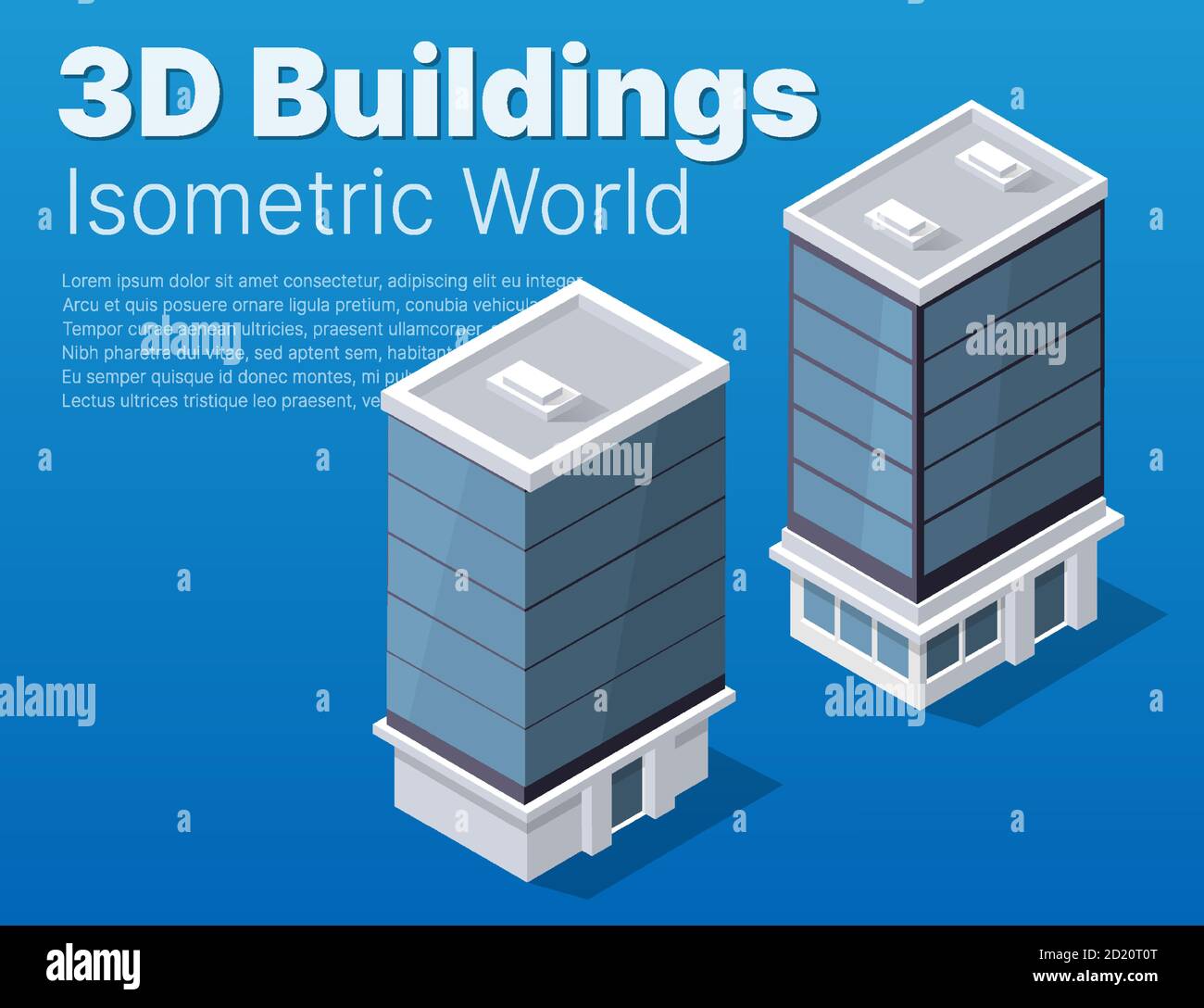 Isometric 3d module block district part of the city Stock Vector Image ...