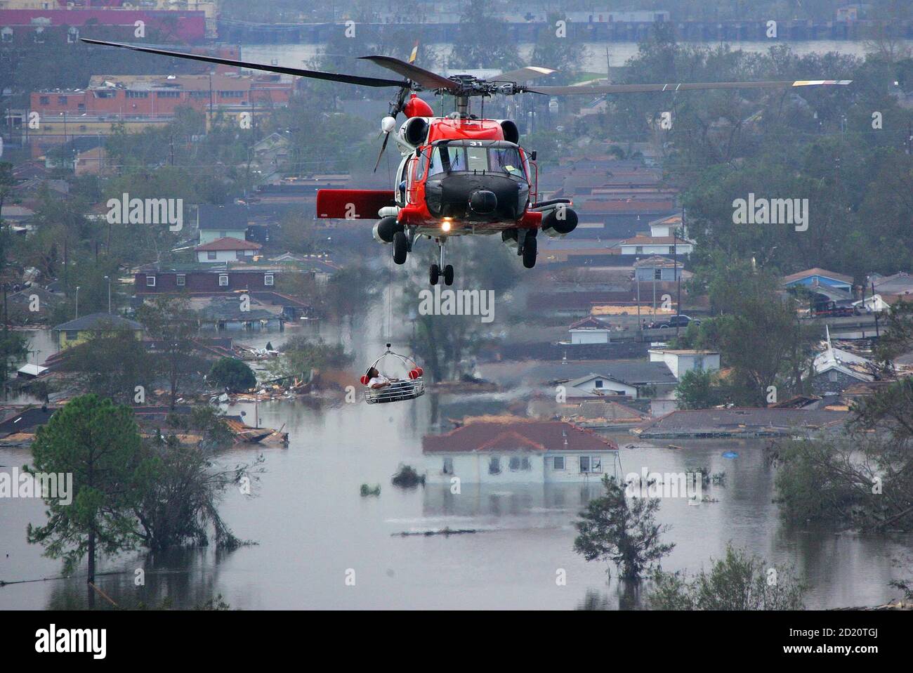 Aerial view flooding hurricane katrina hi-res stock photography and ...