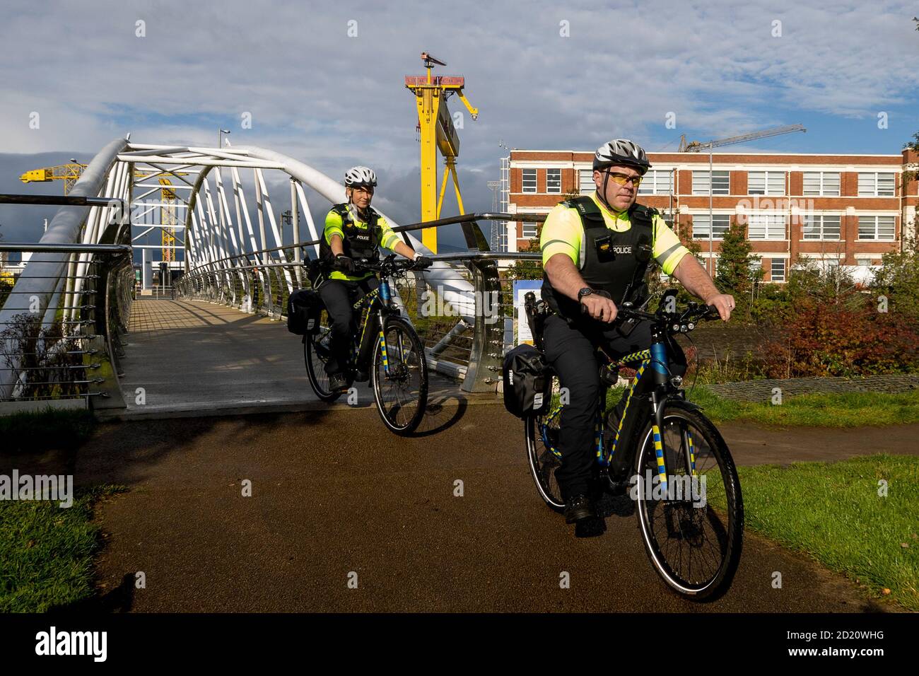 Neighbour Policing Team Officers riding the new electric bicycles ...