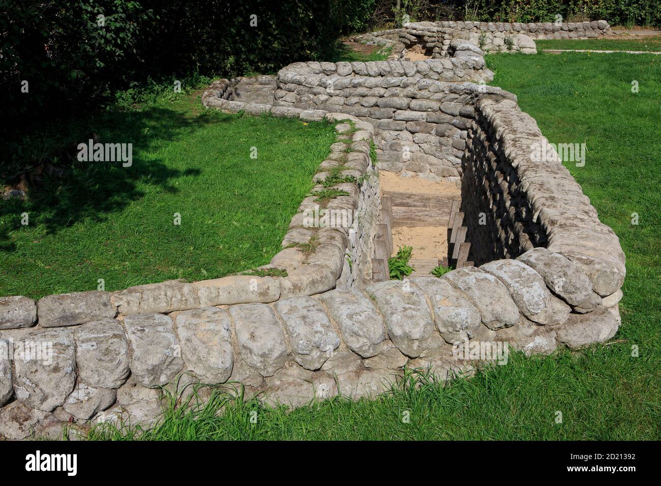 The Yorkshire Trench and Dug Out in Boezinge (Ypres), Belgium Stock ...