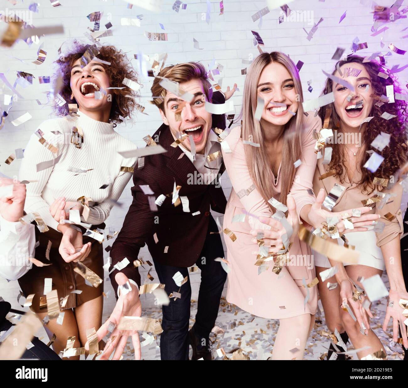 Celebration confetti friends hi-res stock photography and images - Alamy