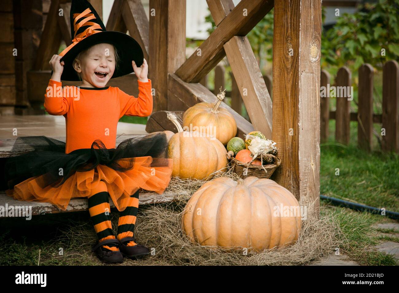 halloween concept - girl dressed as witch outside Stock Photo - Alamy