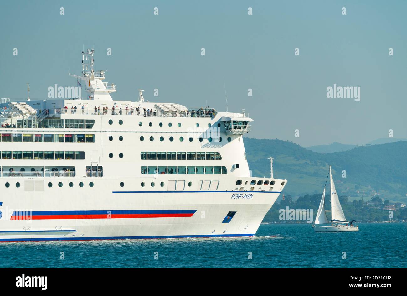 Ferry, Santander Bay, Santander, Cantabria, Spain, Europe Stock Photo ...