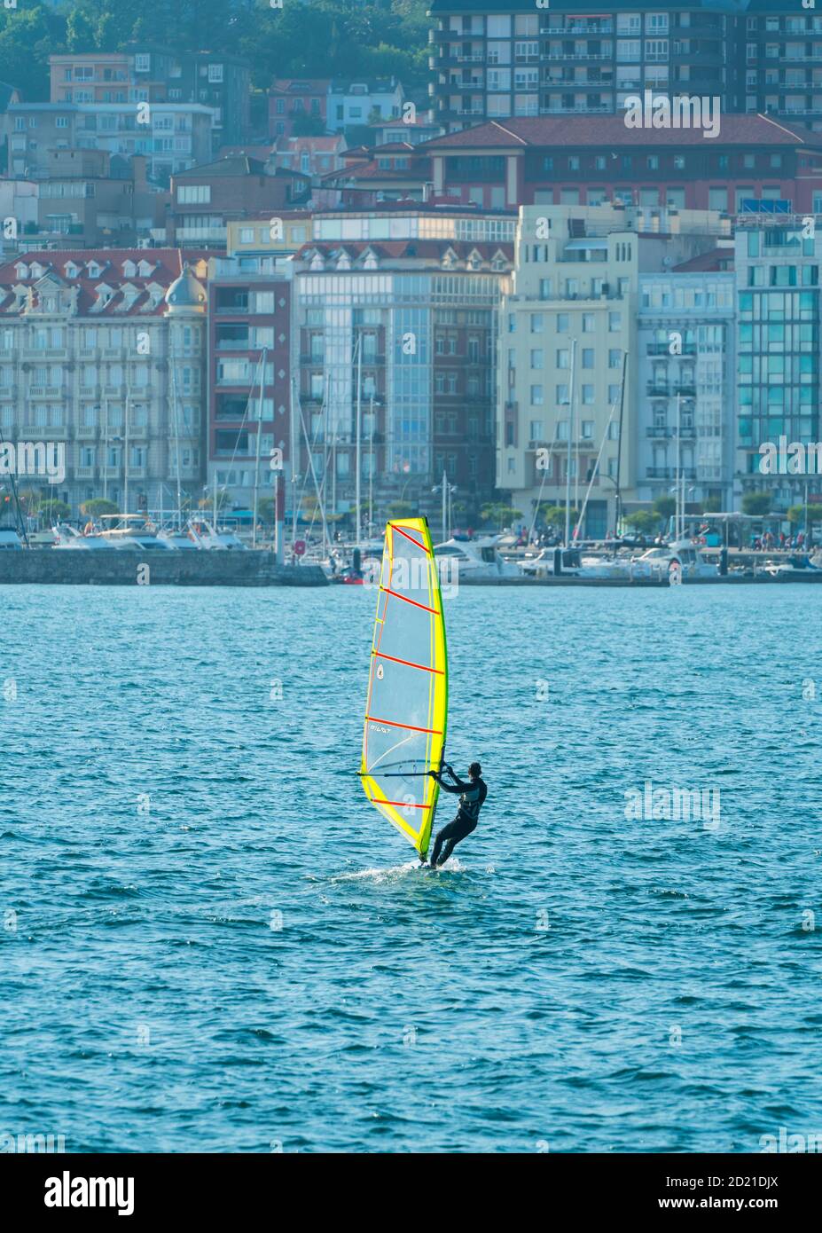 Windsurf, Santander Bay, Santander, Cantabria, Spain, Europe Stock ...