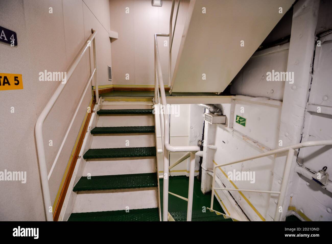 Metal Ship staircase Stock Photo - Alamy