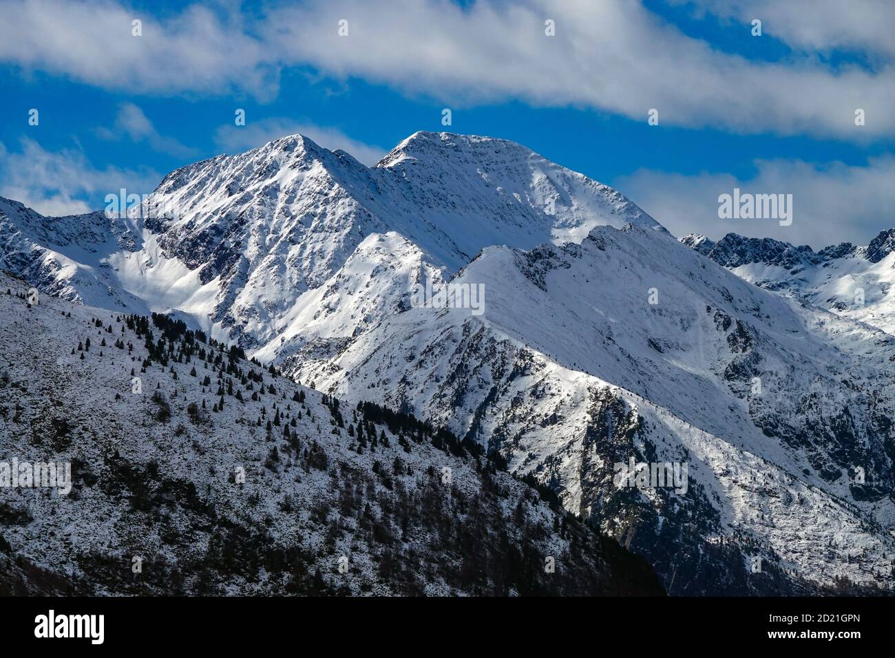 Early winter snow at the Plateau de Beille, Nordic ski area, Les ...
