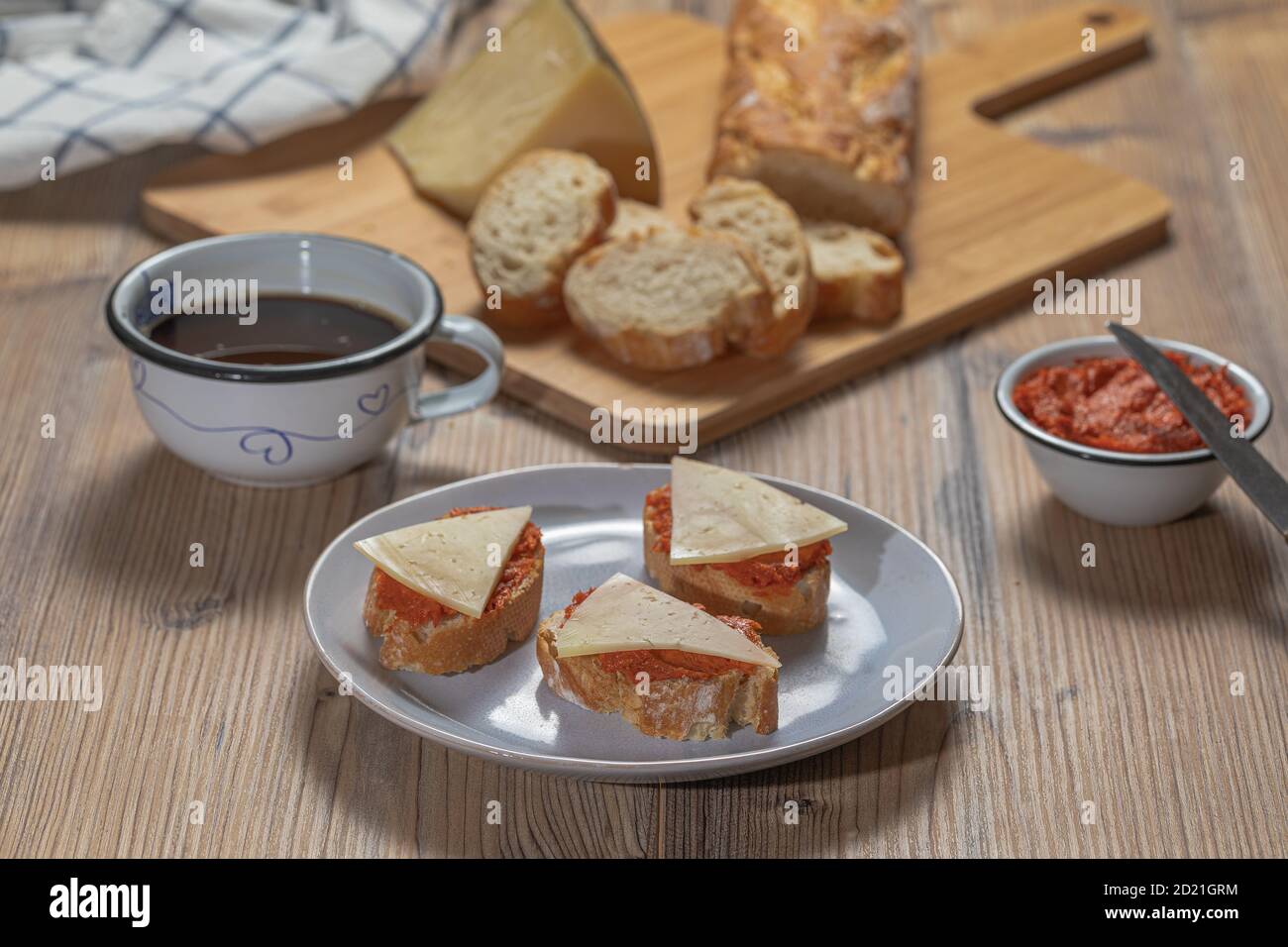 Typical Mediterranean meat spread prepared with pork and paprika Stock ...