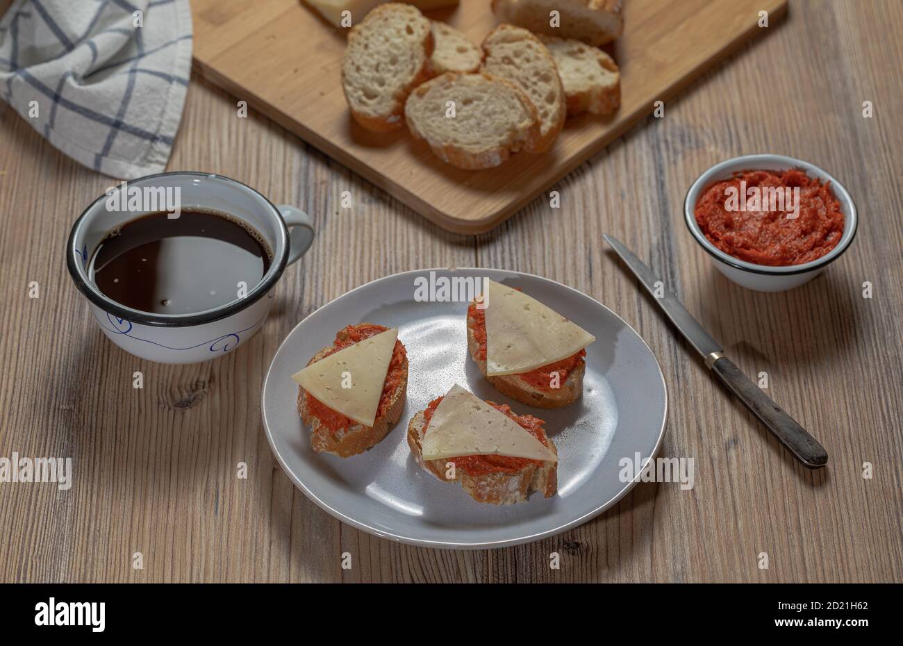 Typical Mediterranean meat spread prepared with pork and paprika Stock ...