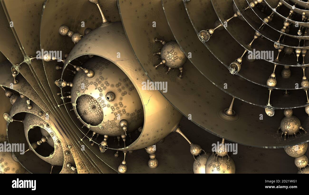 Abstract background 3D, fantastic structures and shapes, fictional sci ...
