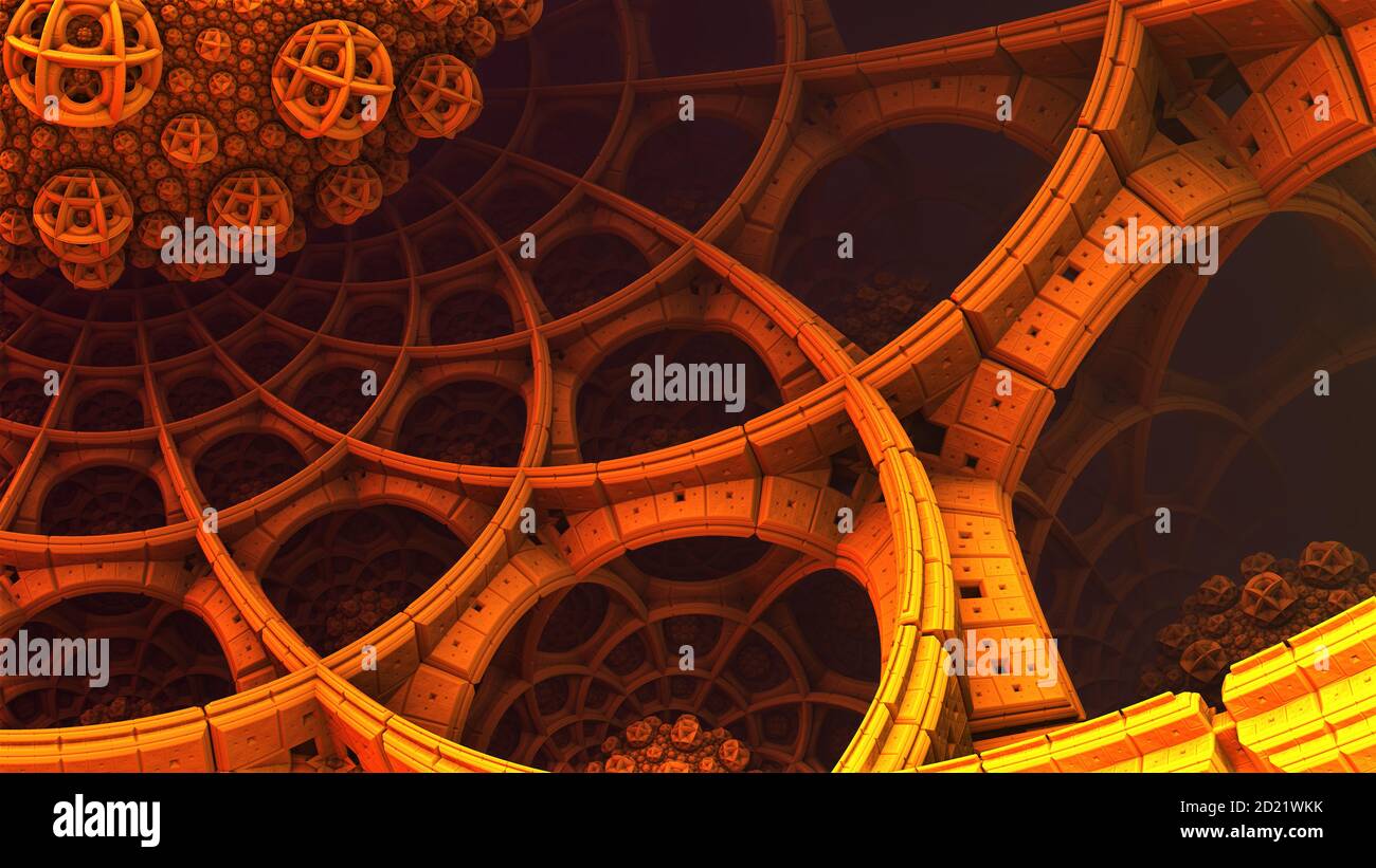 Abstract background 3D, fantastic structures and shapes, fictional sci ...