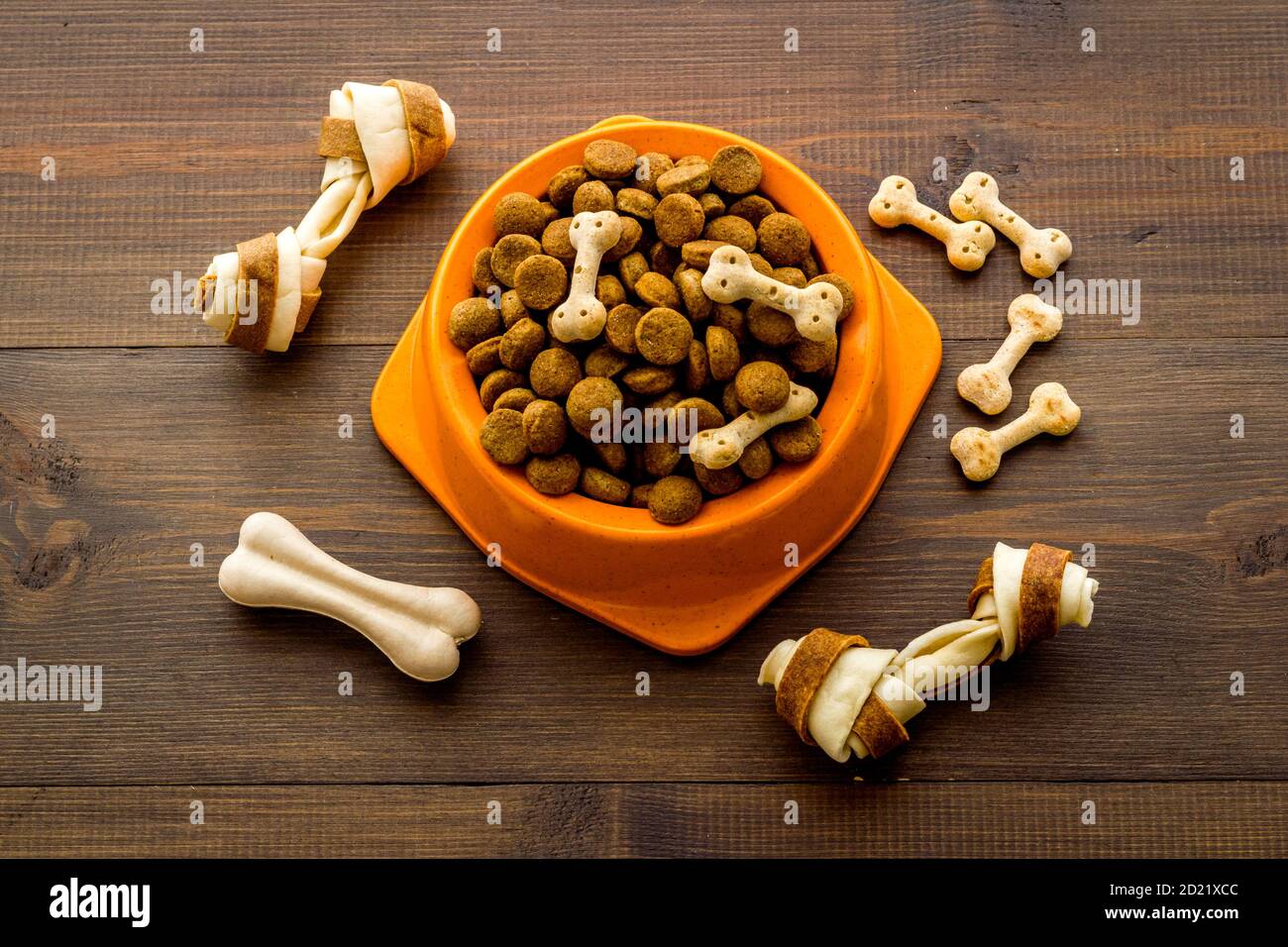 Close up of dog dry food. Pet food background Stock Photo - Alamy