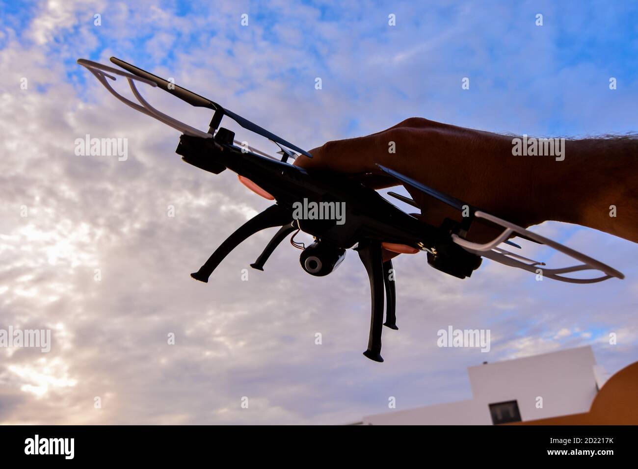 Modern Technology Copter closeup Aircraft Drone Stock Photo - Alamy
