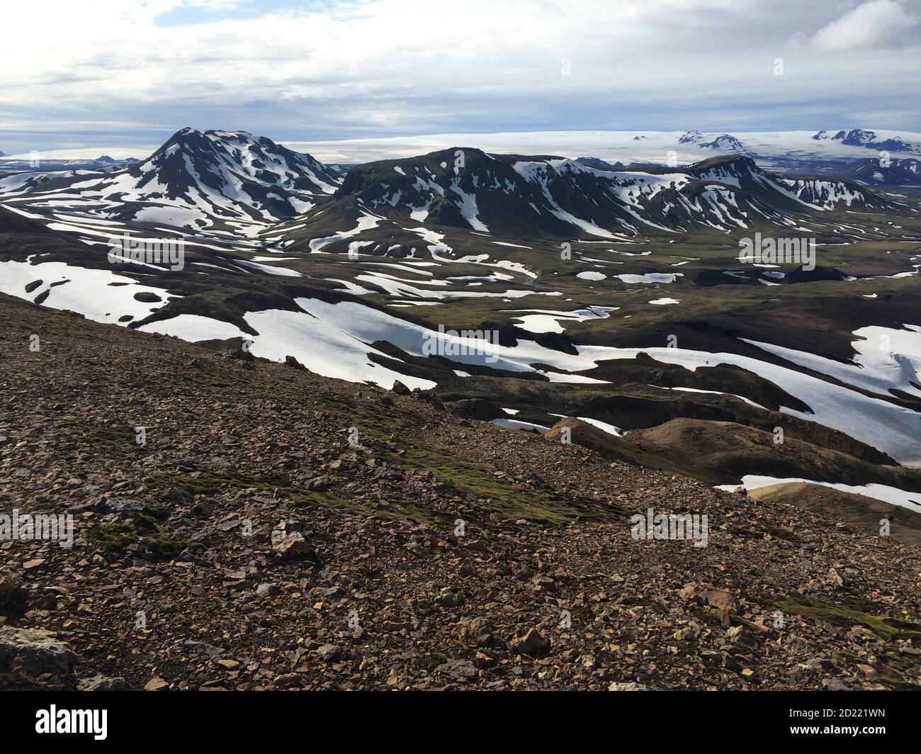 Beautiful shot of snowy brown mountains in Iceland Stock Photo - Alamy