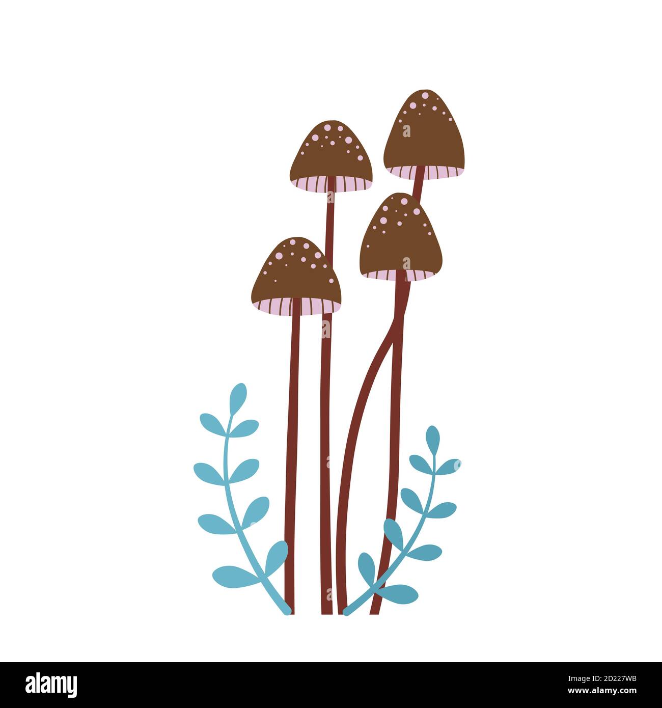 Leaves and fungus Stock Vector Images - Alamy
