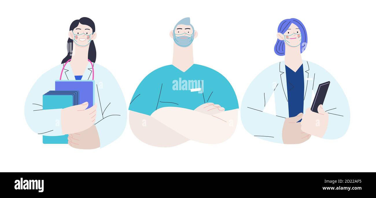 Medical insurance -best doctors -modern flat vector concept digital ...